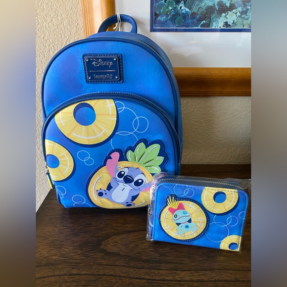 Loungefly | Bags | Loungefly Disney Stitch Pineapple Float Backpack And ...